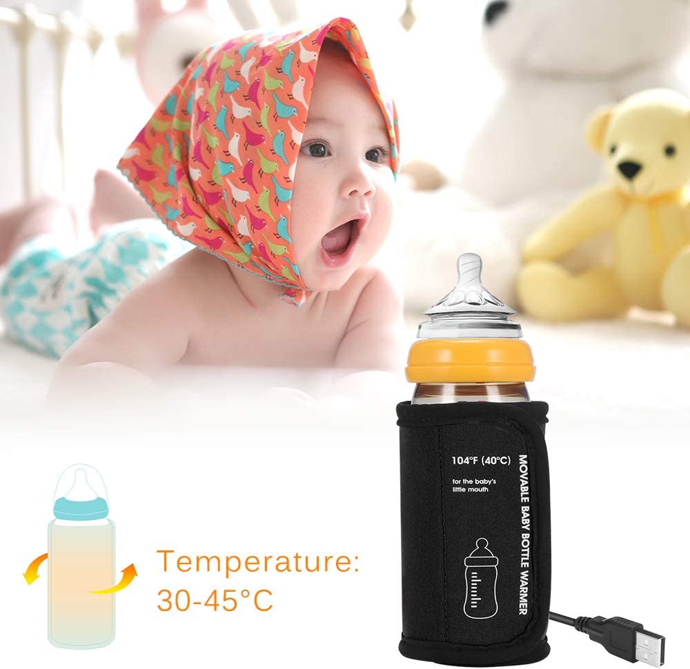 Baby Bottle Warmer Car Moveable USB Bottle Cup Heating Insulation Bag ...